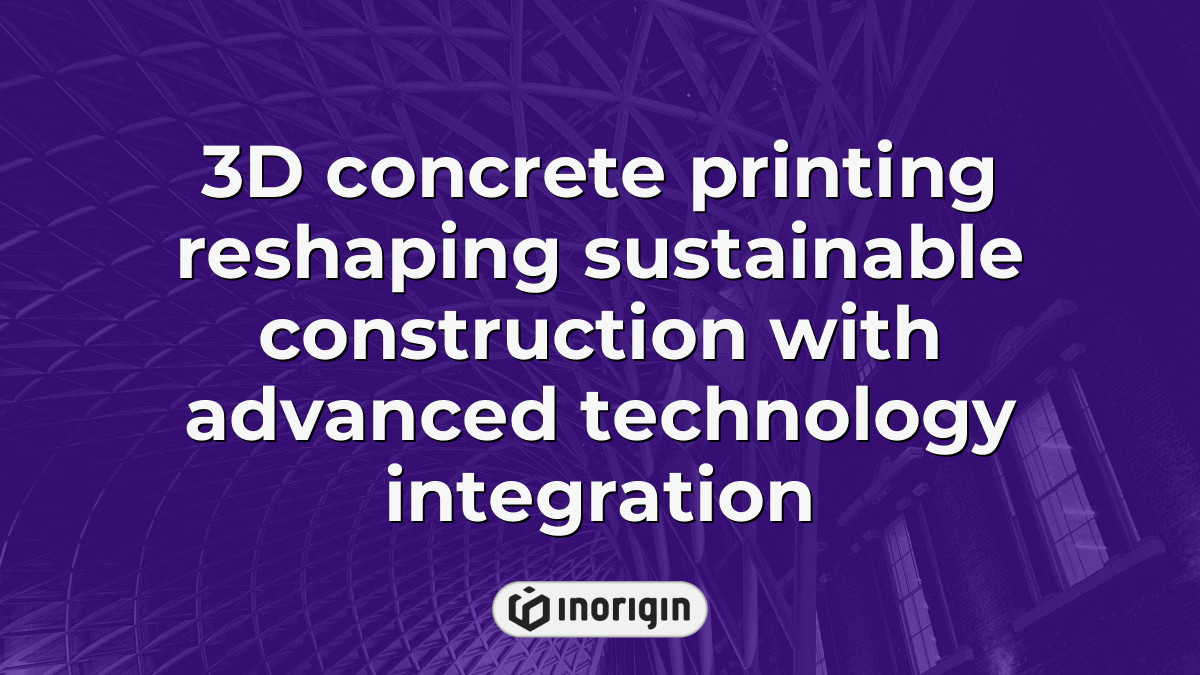 3d Concrete Printing Reshaping Sustainable Construction With Advanced ...