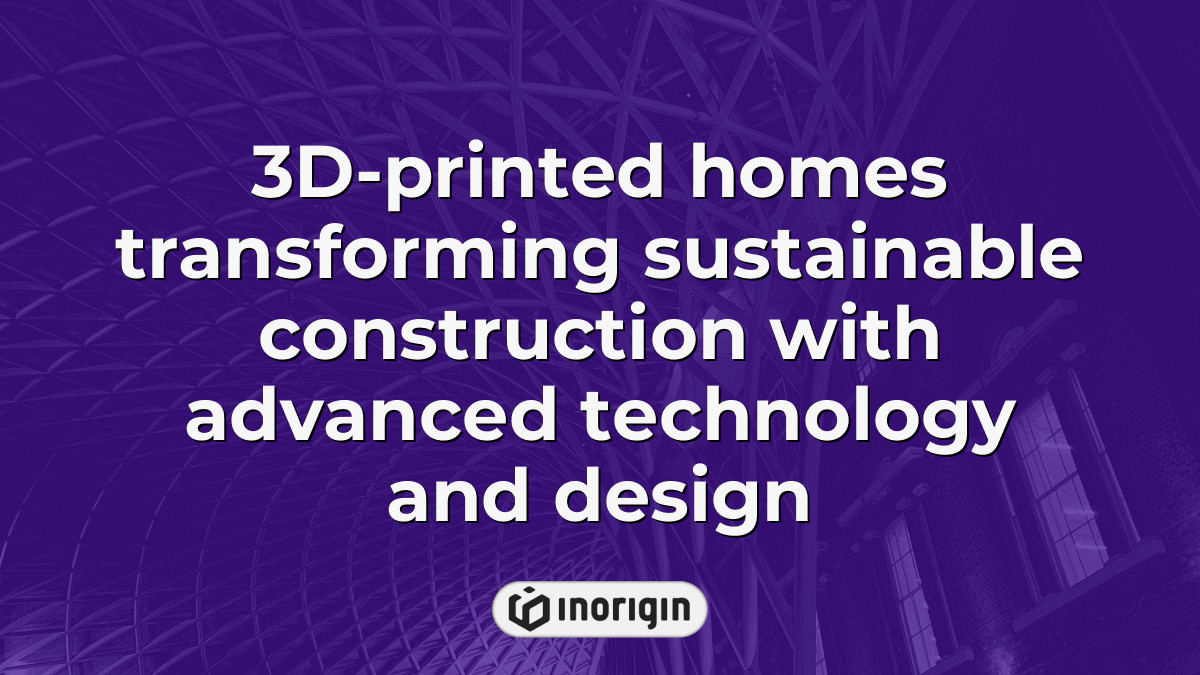 3d-printed Homes Transforming Sustainable Construction With Advanced ...