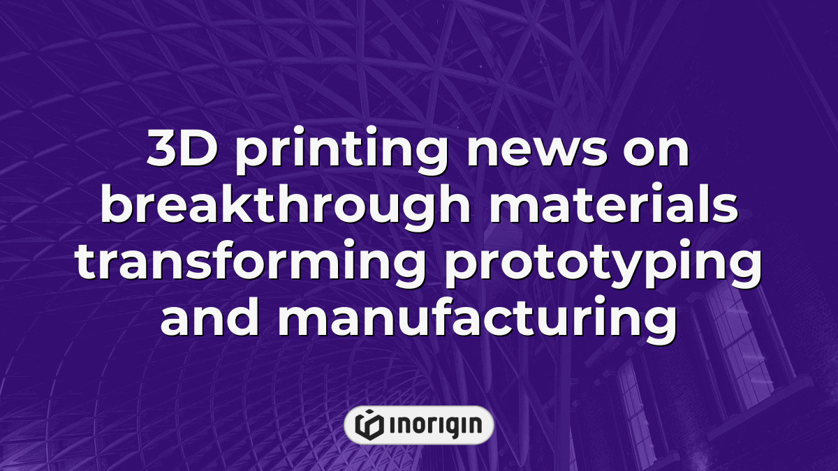 3d Printing News On Breakthrough Materials Transforming Prototyping And ...
