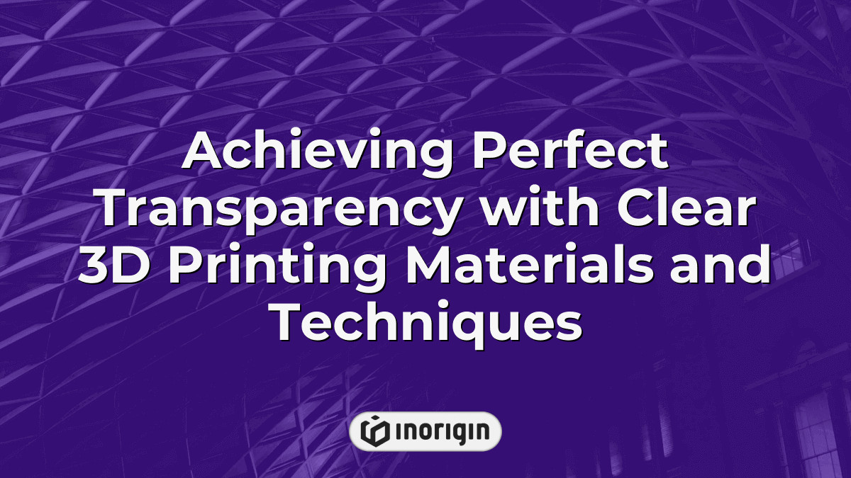 Achieving Perfect Transparency With Clear 3d Printing Materials And ...