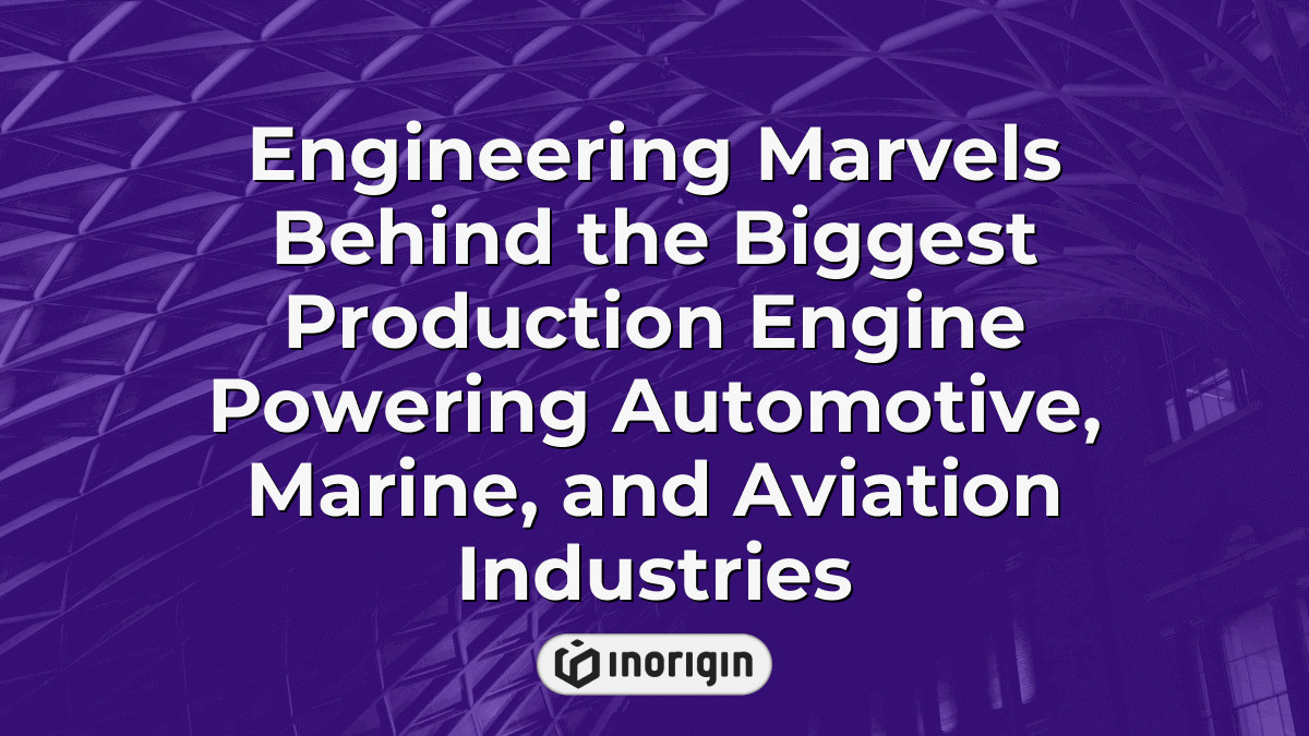 Engineering Marvels Behind The Biggest Production Engine Powering Automotive, Marine, And ...