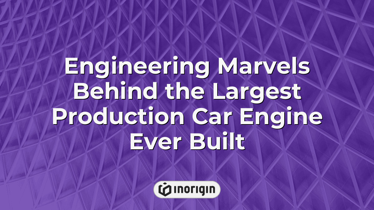 Engineering Marvels Behind The Largest Production Car Engine Ever Built