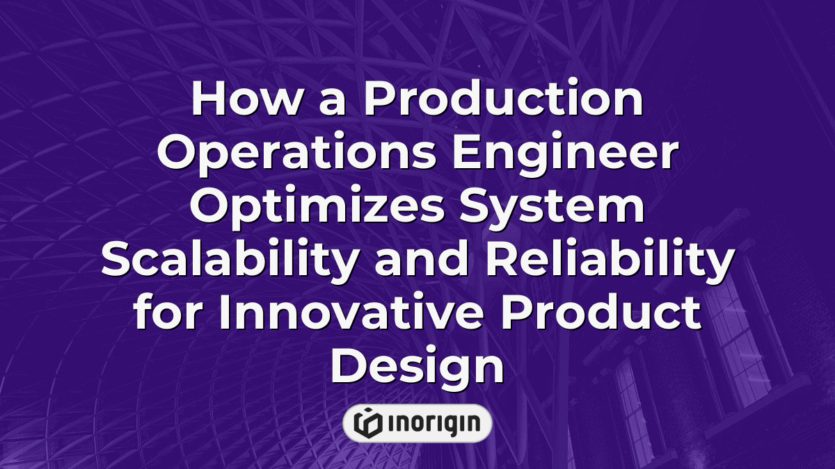 How A Production Operations Engineer Optimizes System Scalability And Reliability For Innovative ...