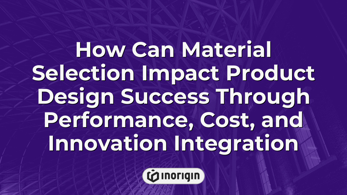 How Can Material Selection Impact Product Design Success Through Performance, Cost, And ...
