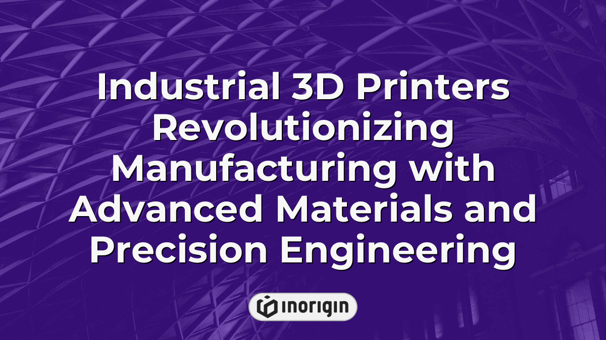 Industrial 3d Printers Revolutionizing Manufacturing With Advanced ...