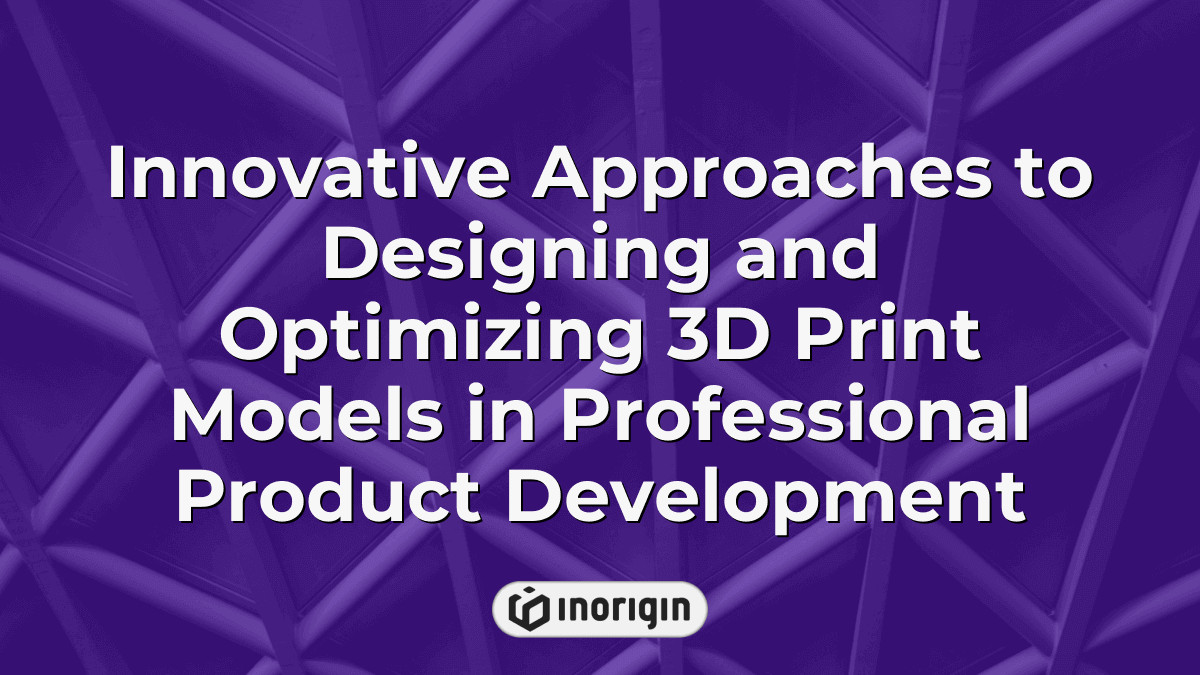 Innovative Approaches To Designing And Optimizing 3d Print Models In Professional Product ...