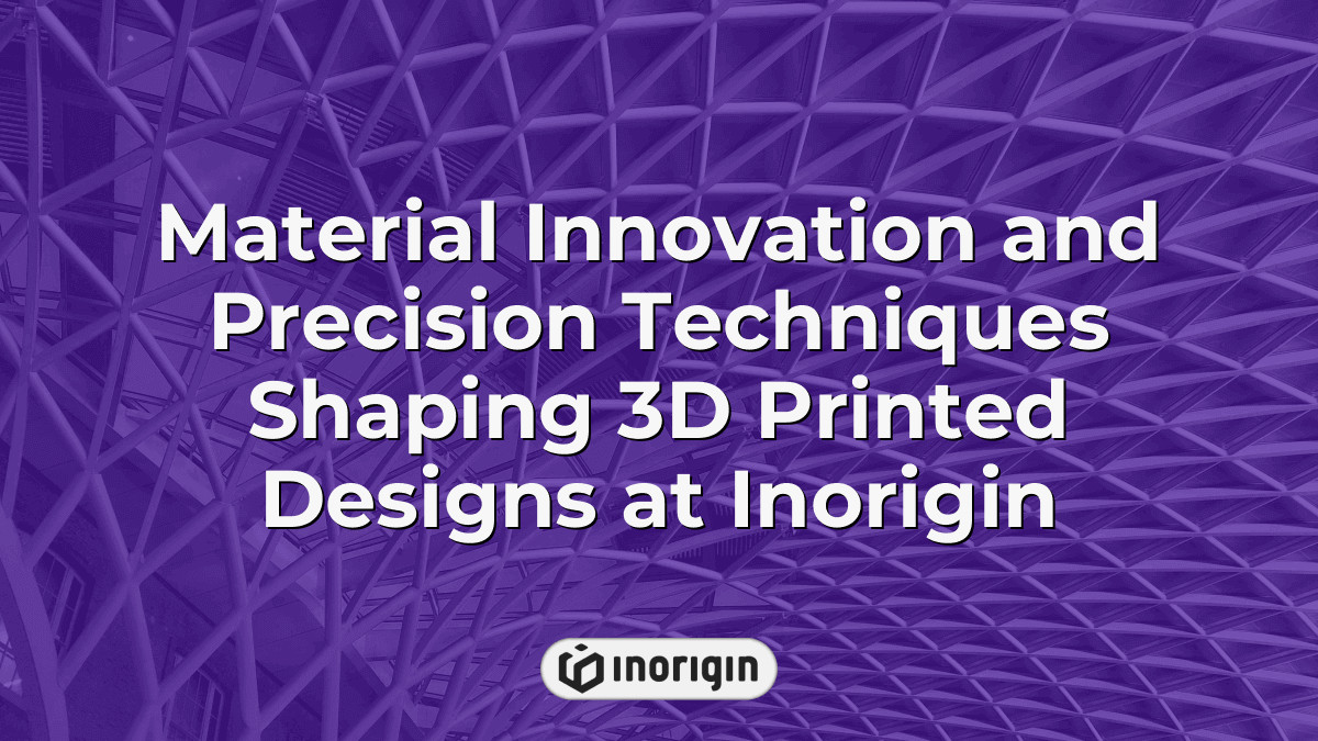 Material Innovation And Precision Techniques Shaping 3d Printed Designs At Inorigin
