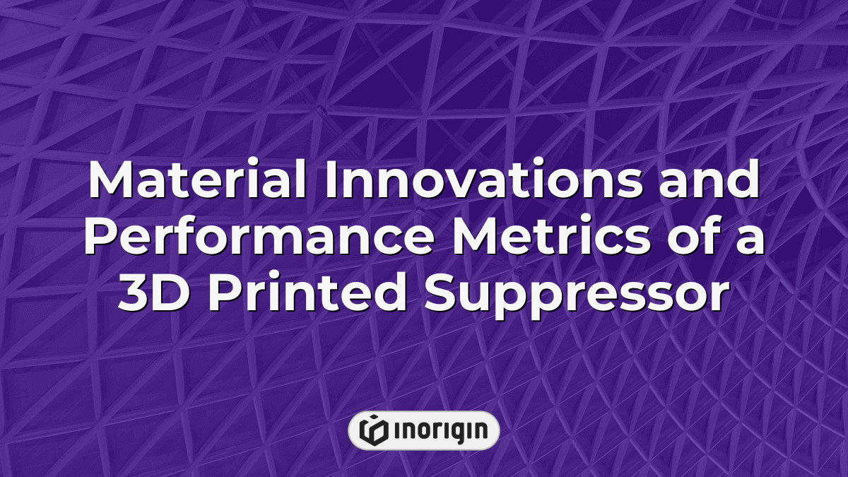 Material Innovations And Performance Metrics Of A 3d Printed Suppressor