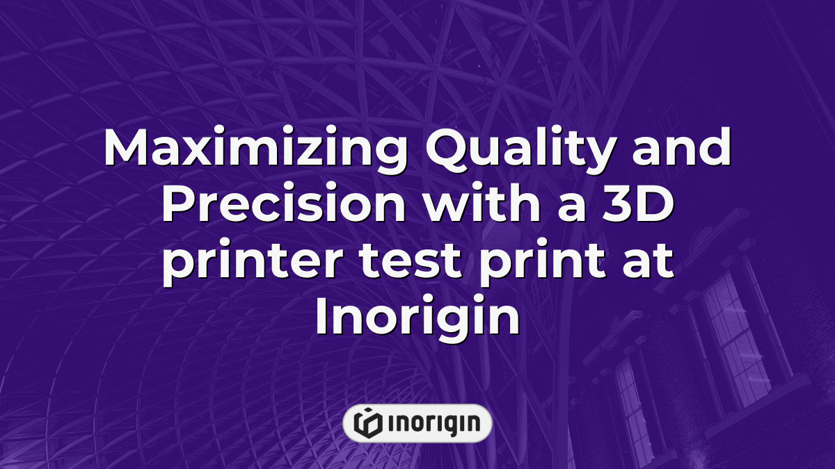 Maximizing Quality And Precision With A 3d Printer Test Print At Inorigin