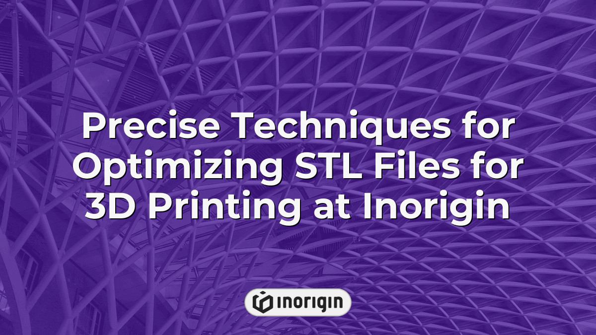Precise Techniques For Optimizing STL Files For 3D Printing At Inorigin