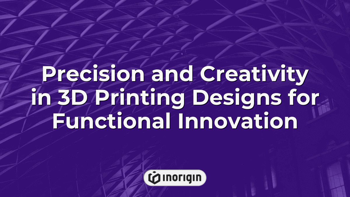 Precision And Creativity In 3d Printing Designs For Functional Innovation