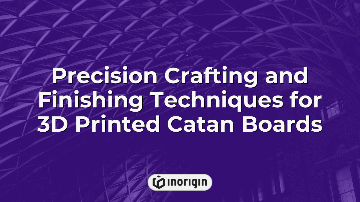 Precision Crafting And Finishing Techniques For 3d Printed Catan Boards