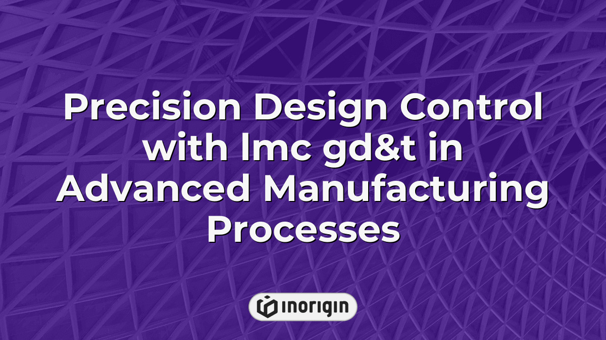 Precision Design Control With Lmc Gd&t In Advanced Manufacturing Processes