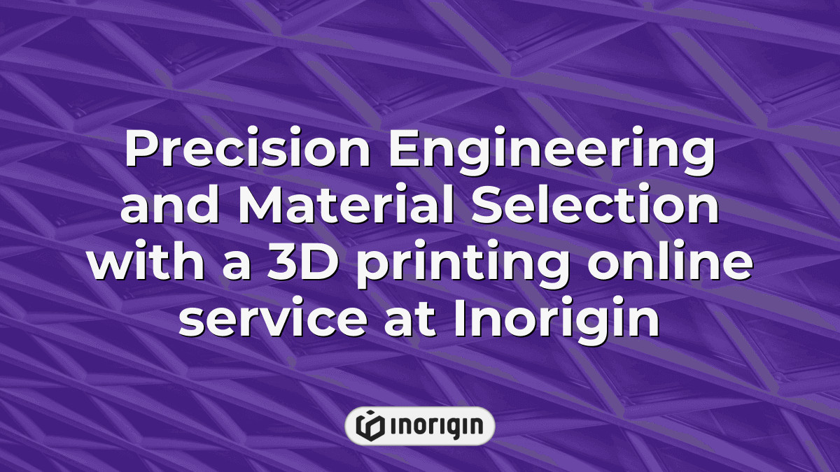 Precision Engineering And Material Selection With A 3d Printing Online Service At Inorigin