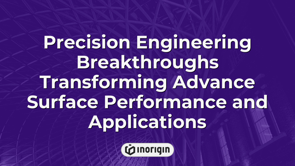 Precision Engineering Breakthroughs Transforming Advance Surface ...
