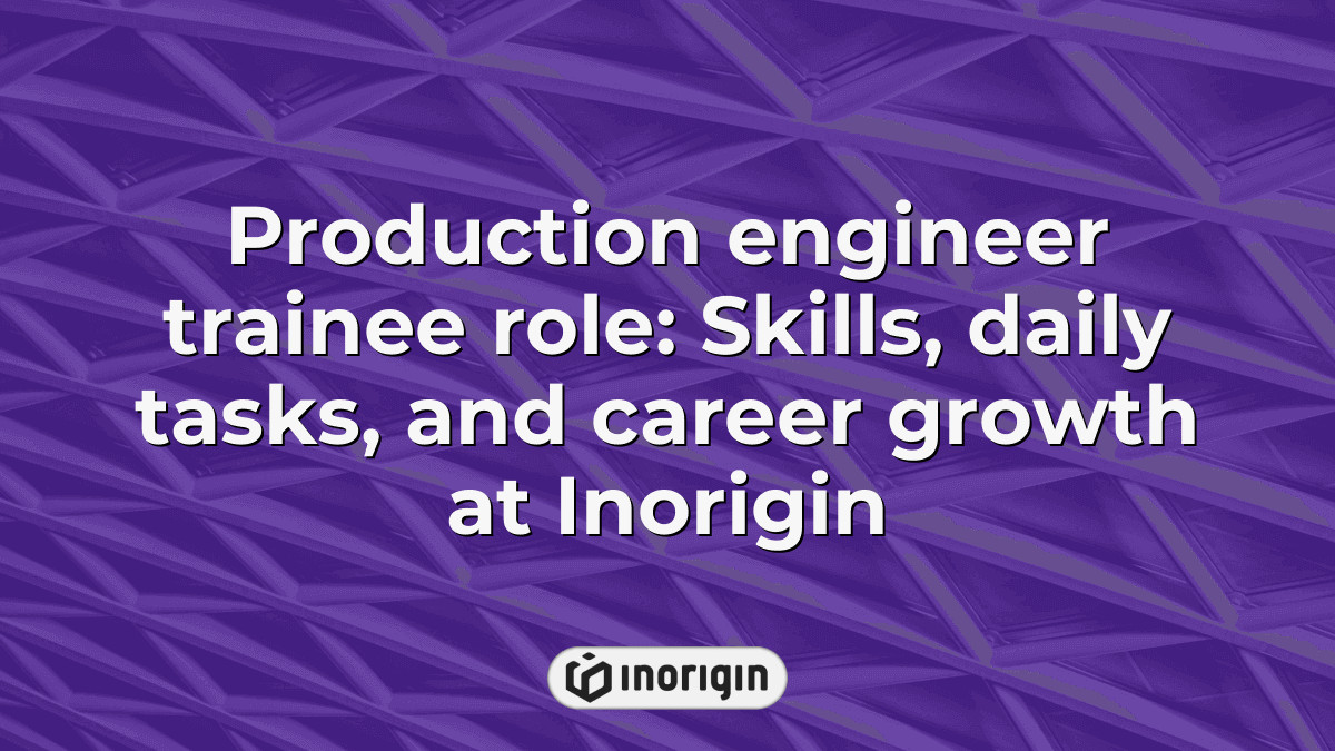 Production Engineer Trainee Role: Skills, Daily Tasks, And Career ...