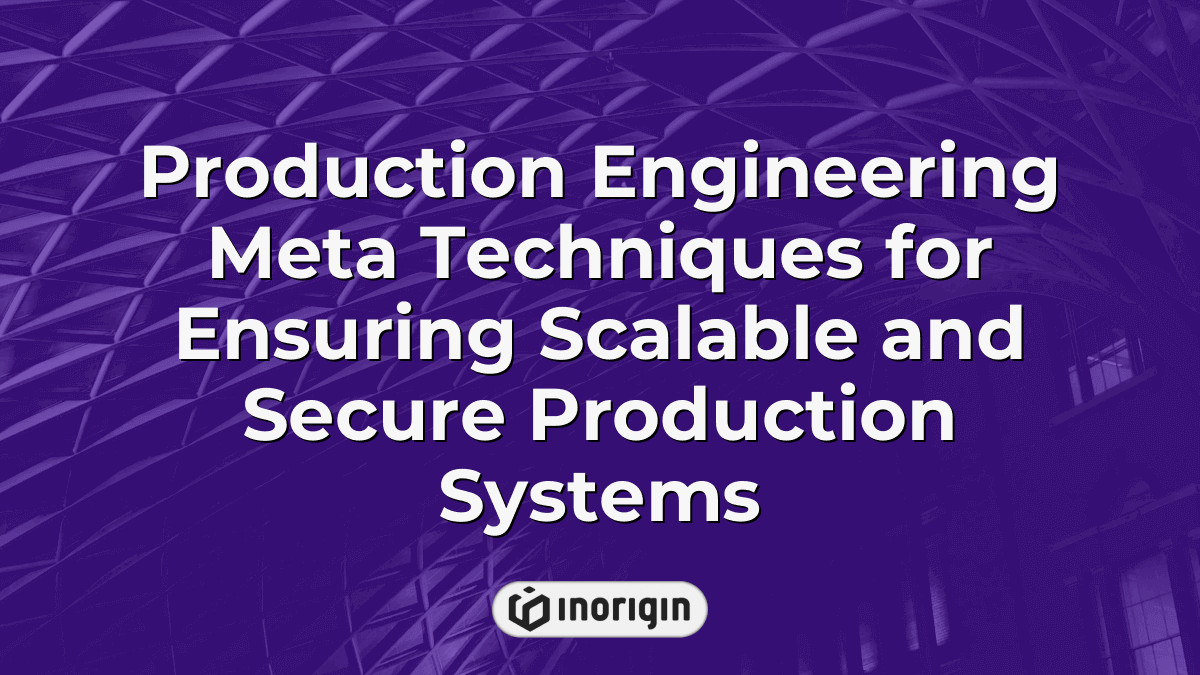 Production Engineering Meta Techniques For Ensuring Scalable And Secure ...