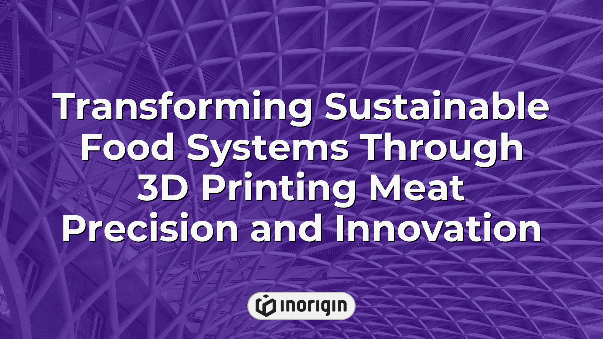 Transforming Sustainable Food Systems Through 3d Printing Meat ...