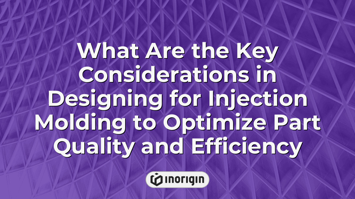 What Are The Key Considerations In Designing For Injection Molding To ...