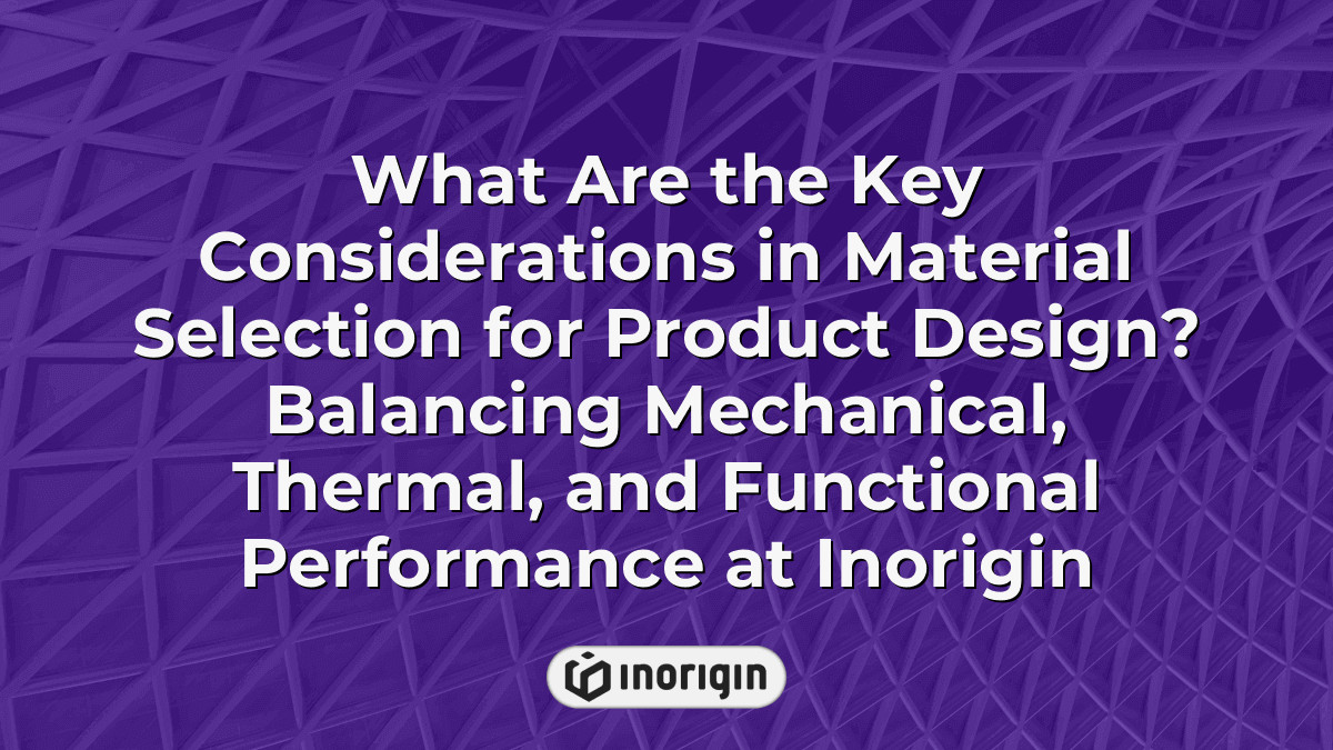 What Are The Key Considerations In Material Selection For Product ...
