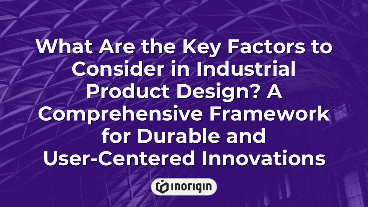 What Are The Key Factors To Consider In Industrial Product Design? A ...